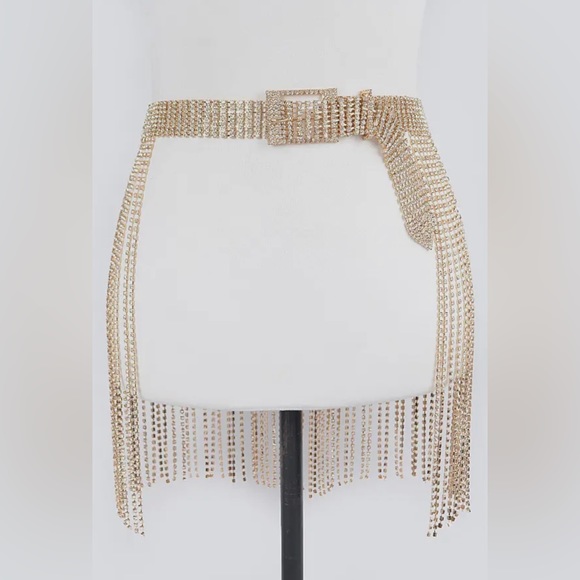 Accessories | Rhinestone Nwt Fringe Belt | Poshmark